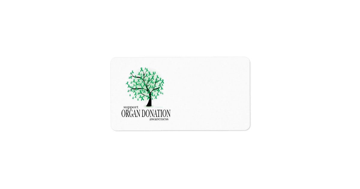 Organ Donation Tree Label | Zazzle