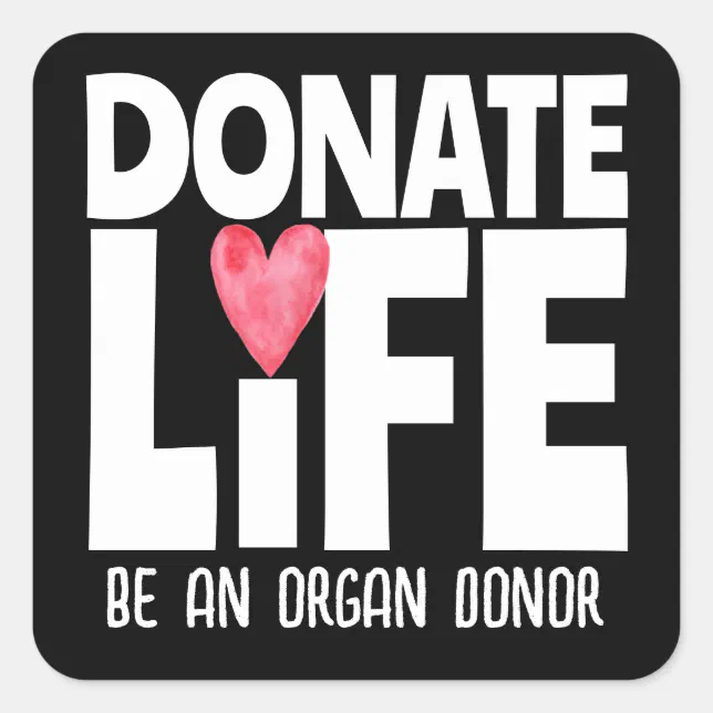 Organ Donor Donate Life Sticker | Zazzle