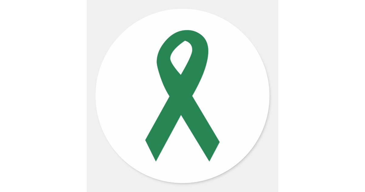 Organ Donor Ribbon Classic Round Sticker | Zazzle