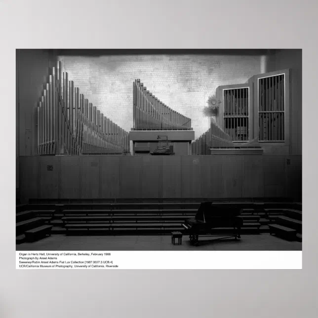 Organ in Hertz Hall, UC Berkeley, 1966 Poster | Zazzle
