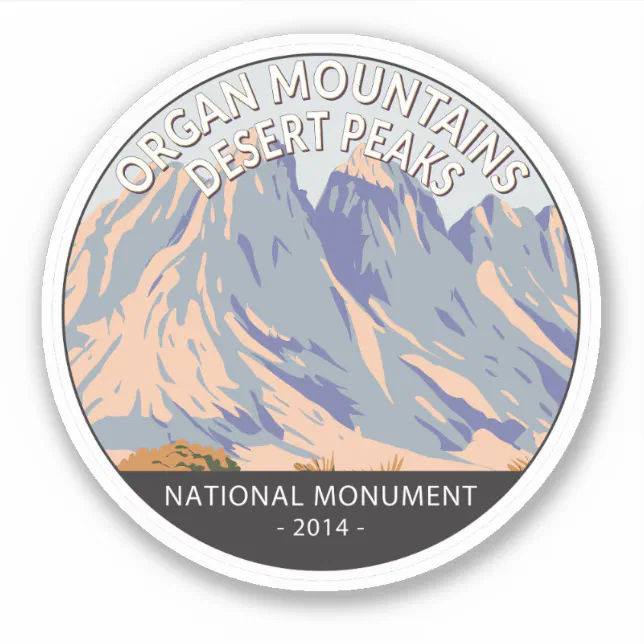 Organ Mountains Desert Peaks National Monument Sticker | Zazzle