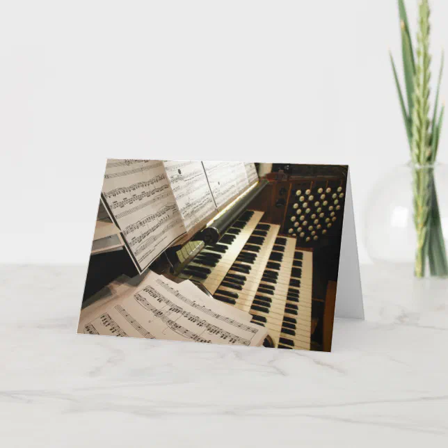 Organ music desk card | Zazzle
