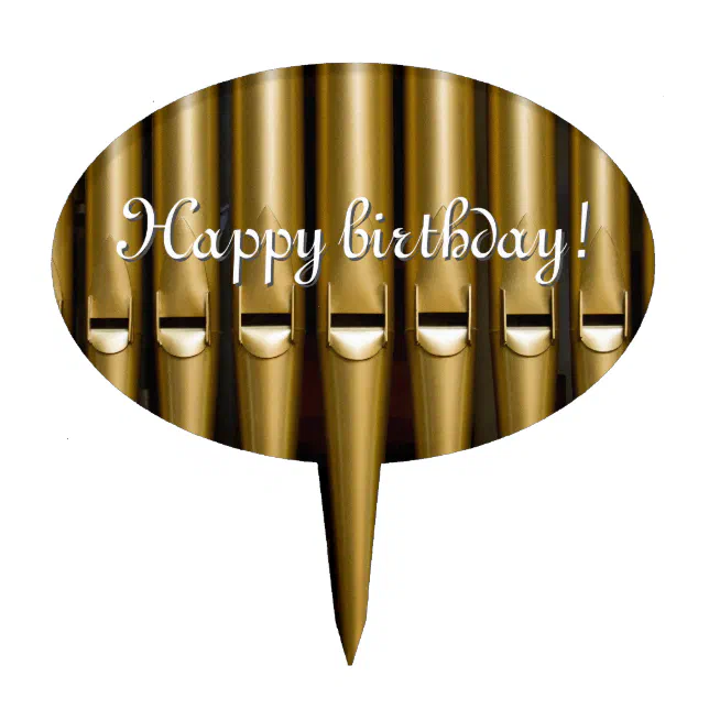 Organ pipes birthday cake topper | Zazzle