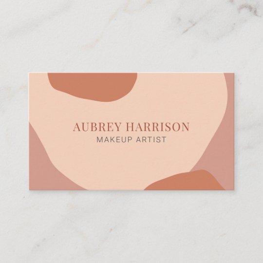 Organic Abstract Modern Brown Blush Business Card | Zazzle.com