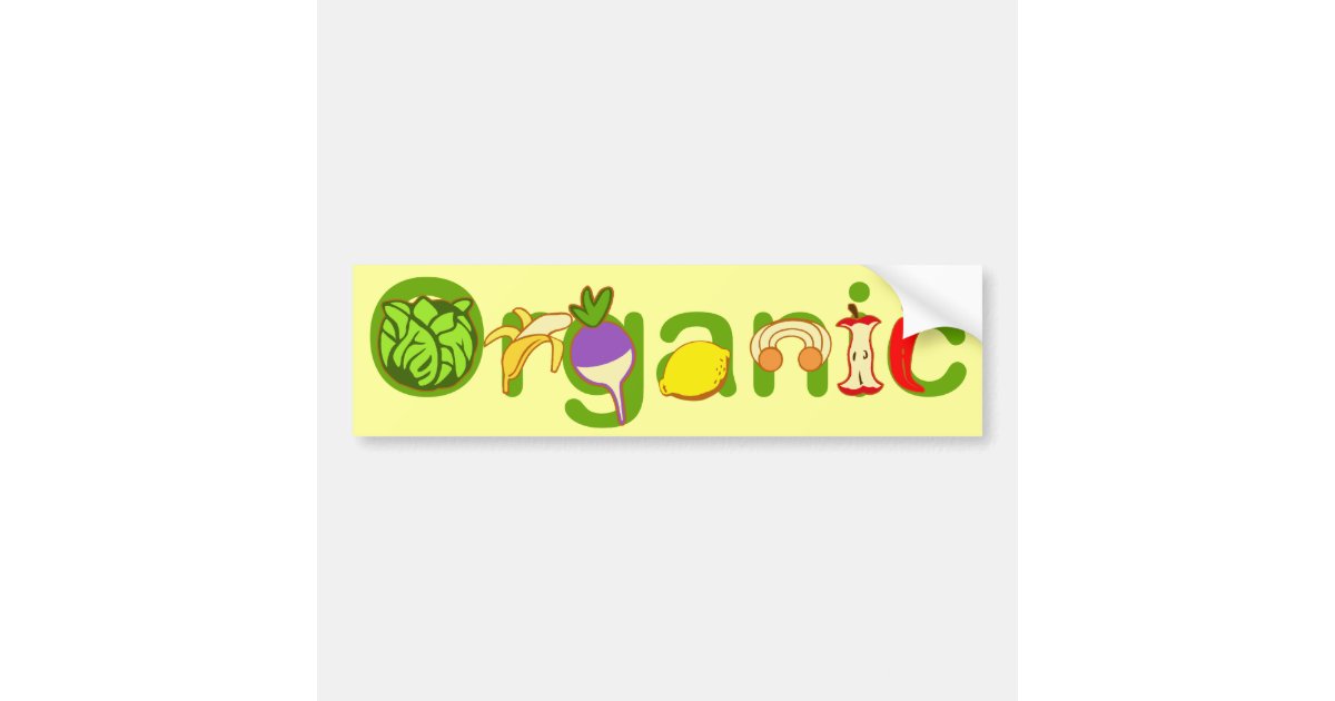 Organic Bumper Sticker | Zazzle