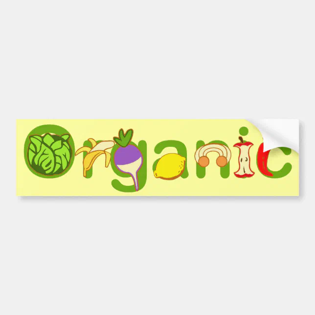 Organic Bumper Sticker | Zazzle