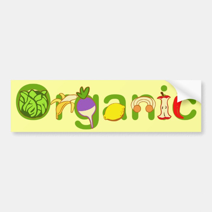 Organic Bumper Sticker | Zazzle.com