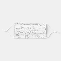 Organic Chemistry Formulas Cool Geek Adult Cloth Face Mask | Zazzle