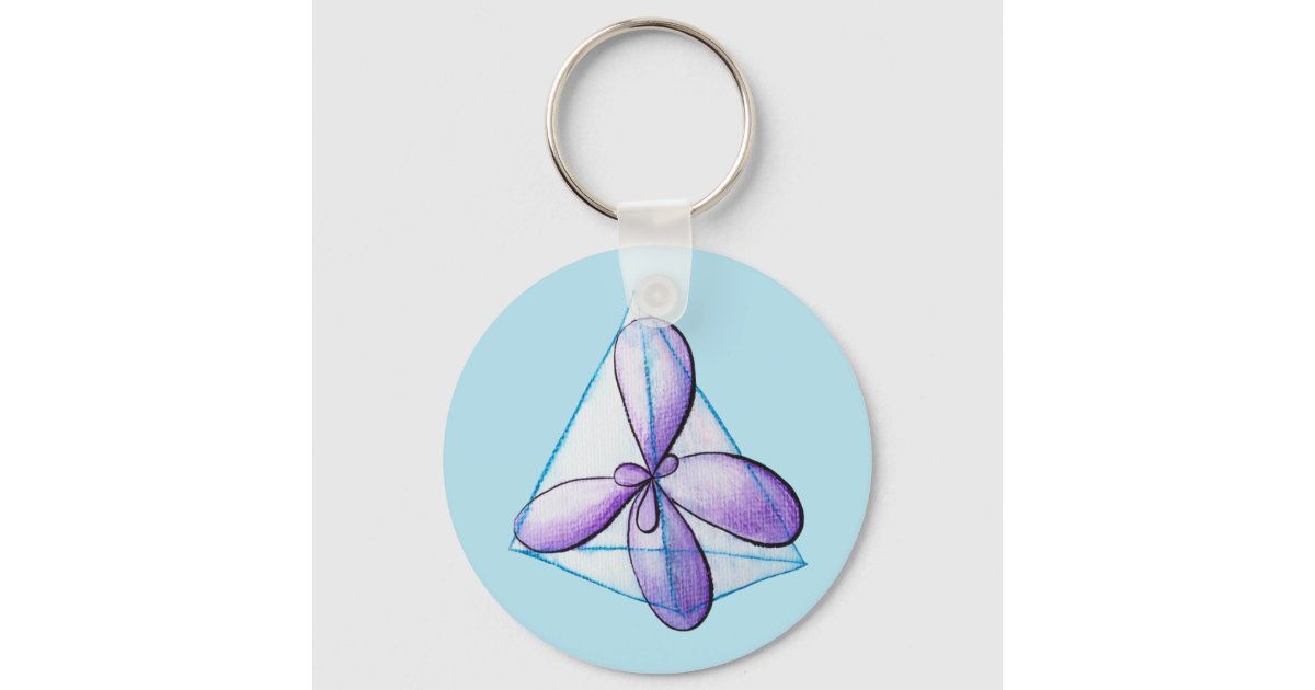 Organic Chemistry QR Code Methane Atomic Orbitals Keychain | Zazzle