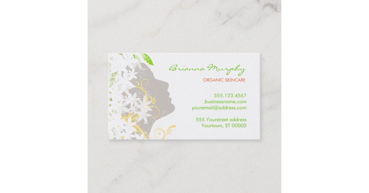 Organic Cosmetologist Appointment Business Card | Zazzle