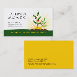 Organic Farmers Business Card | Zazzle