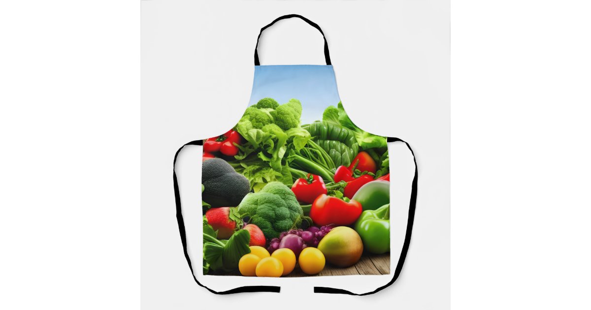 Organic Fruit and Veg Cooking Apron | Zazzle
