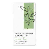 Organic Green Tea Herbal Tea Business Label | Zazzle