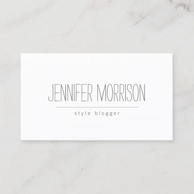 Organic Hand-Written Blogger's Business Card | Zazzle