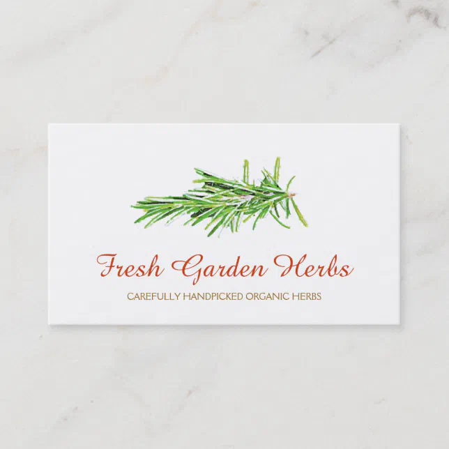 Organic Herb Gardener and Chef Catering Business Card | Zazzle