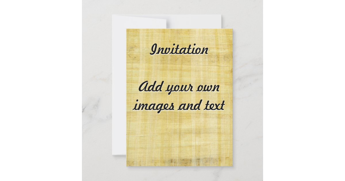 Organic Papyrus Texture 8 Invitation | Zazzle