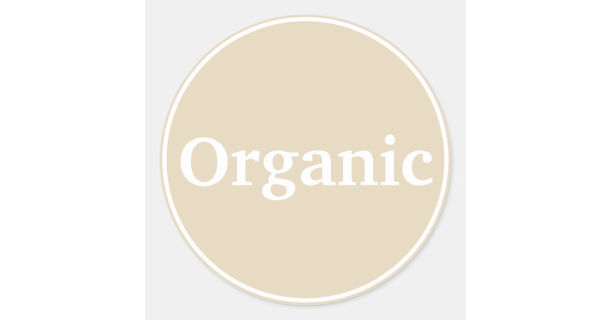 Organic. Pastel. Beige. Health. Food. Skin Beauty Classic Round Sticker ...