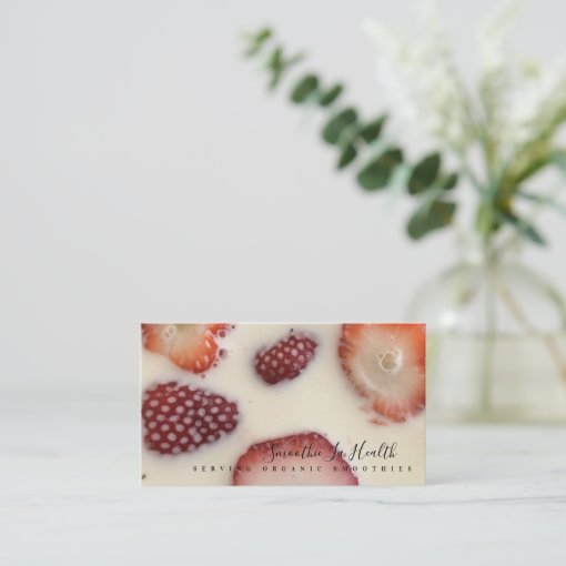 Organic Smoothies Healthy Drinks Milk Shakes Business Card | Zazzle