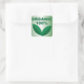 Organic Symbol | Organic Sign | Organic Food Square Sticker | Zazzle