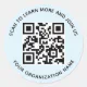 Organization QR Code Stickers Round Light Blue | Zazzle