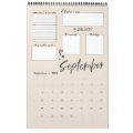 Organized Chaos Motivational Monthly Planning Calendar | Zazzle