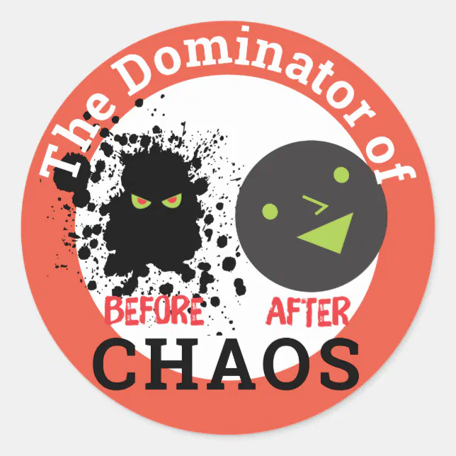 Organizer of chaos employee recognition sticker | Zazzle