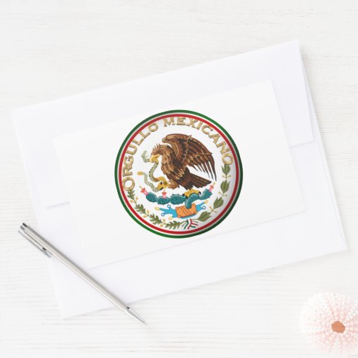 Orgullo Mexicano (Eagle from Mexican Flag) Rectangular Sticker | Zazzle