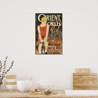 Orient Cycles Vintage Bicycle Advertisement Poster | Zazzle