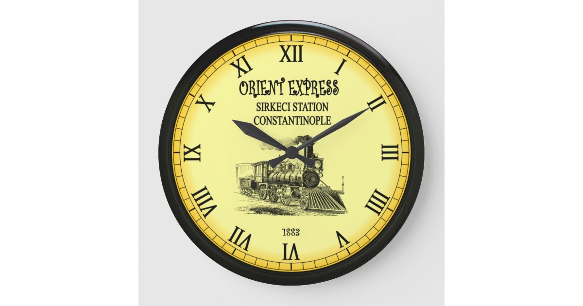 Orient Express Gare de l'Est Train Station Paris ~ Large Clock | Zazzle