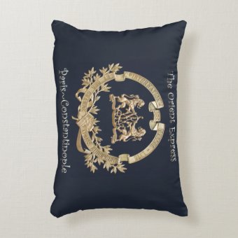 Orient Express Train Logo~Paris/Constantinople ~ Accent Pillow | Zazzle