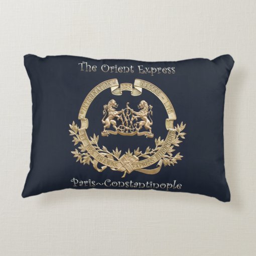 Orient Express Train Logo~Paris/Constantinople ~ Accent Pillow | Zazzle