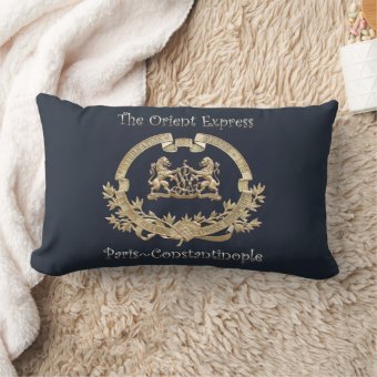 Orient Express Train Logo~Paris/Constantinople ~ Lumbar Pillow | Zazzle
