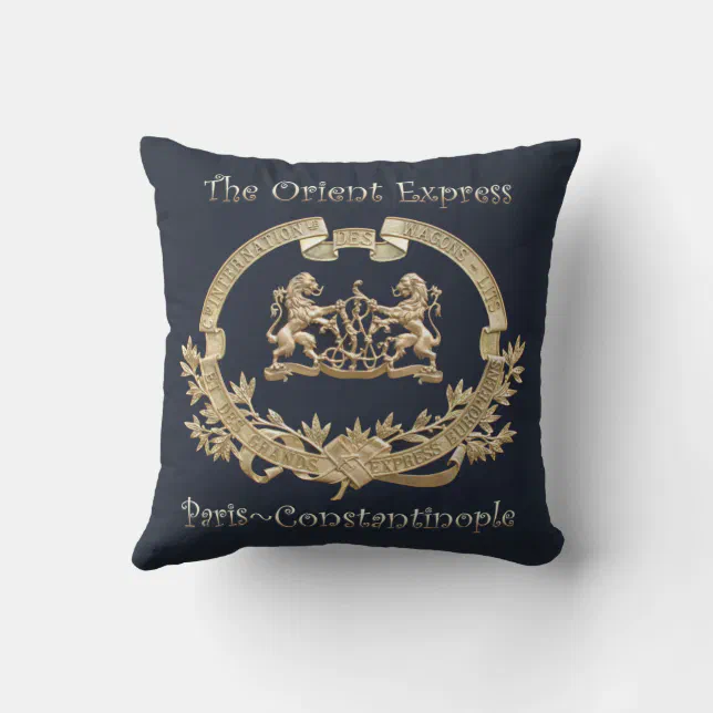 Orient Express Train Logo ~ Paris/Constantinople Throw Pillow | Zazzle