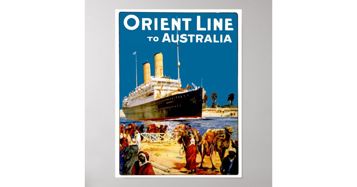 Orient Line to Australia Poster | Zazzle