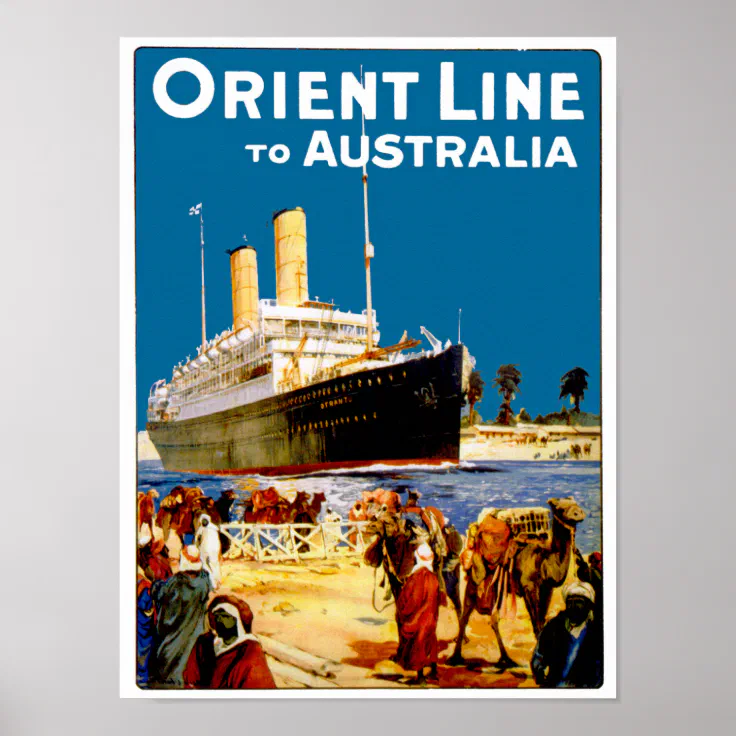 Orient Line to Australia Poster | Zazzle
