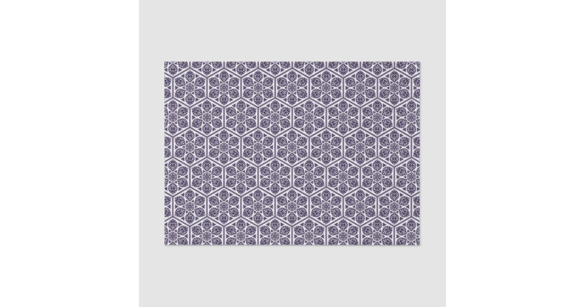 Oriental Blue Turkish Rosette Geometric Vector Art Tissue Paper | Zazzle