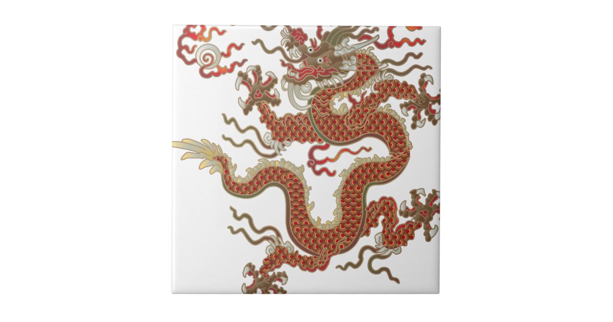 Oriental Dragon Ceramic Tile | Zazzle