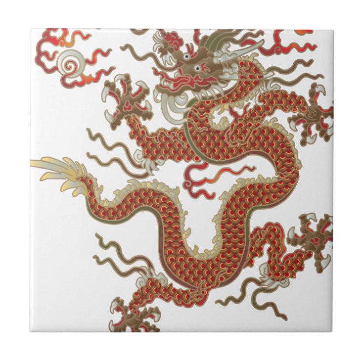 Oriental Dragon Ceramic Tile | Zazzle
