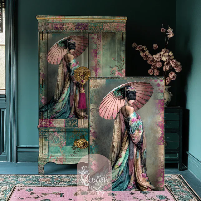Oriental Esthetics Elegant Geisha Portrait Tissue Paper | Zazzle