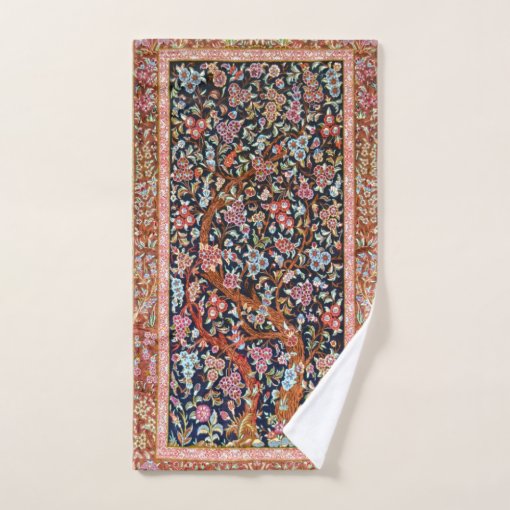 Oriental Floral Persian Carpet Rug Bath Towel Set | Zazzle