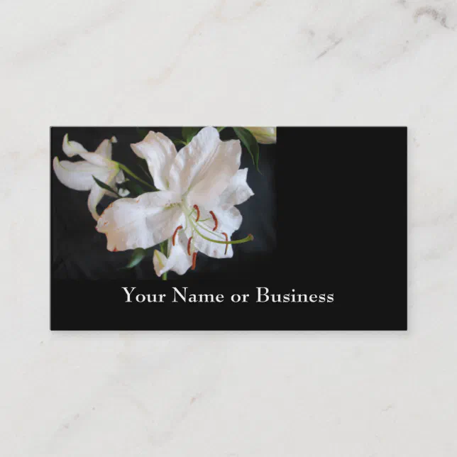 Oriental Lily Business Card | Zazzle