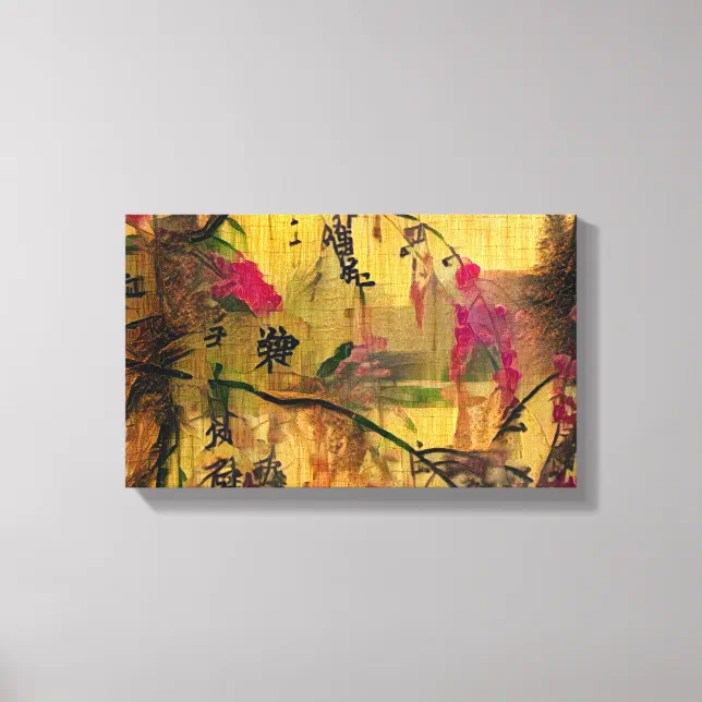 Oriental Painting. Japanese style Canvas Print | Zazzle