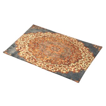 Oriental Persian Carpet Pattern Cloth Placemat | Zazzle