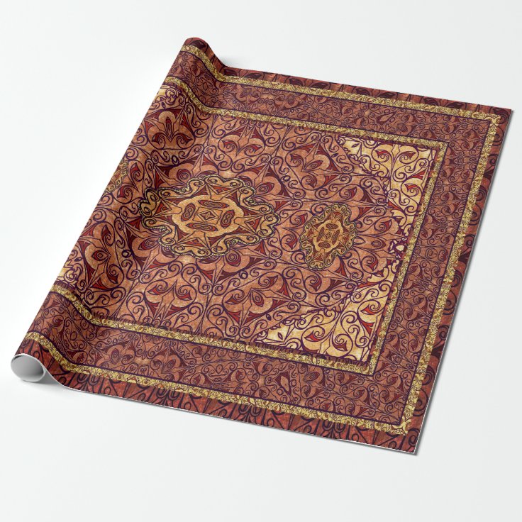 Oriental Persian Red Wrapping Paper | Zazzle