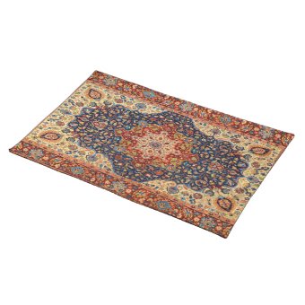 Oriental Persian Turkish Carpet Pattern Cloth Placemat | Zazzle