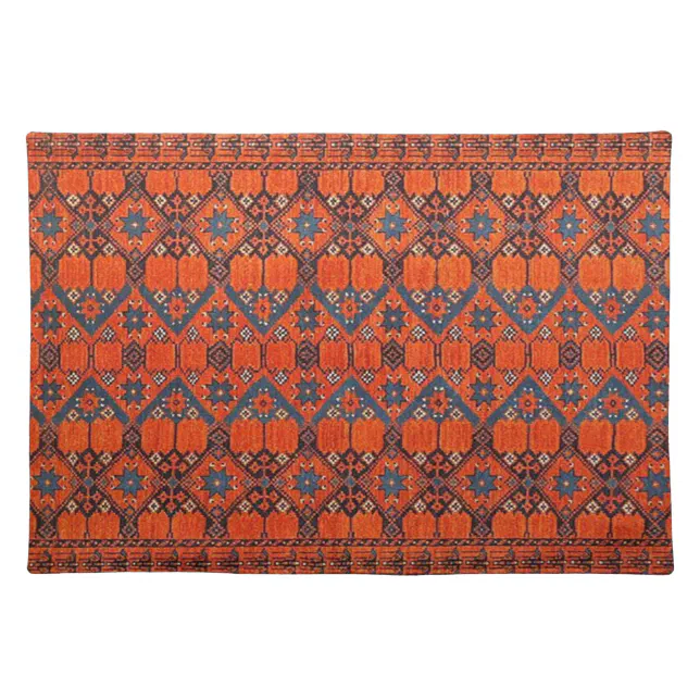 Oriental Persian Turkish Carpet Pattern Cloth Placemat | Zazzle