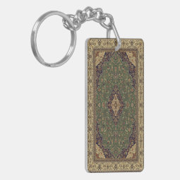 Oriental Persian Turkish Rug Keychain | Zazzle