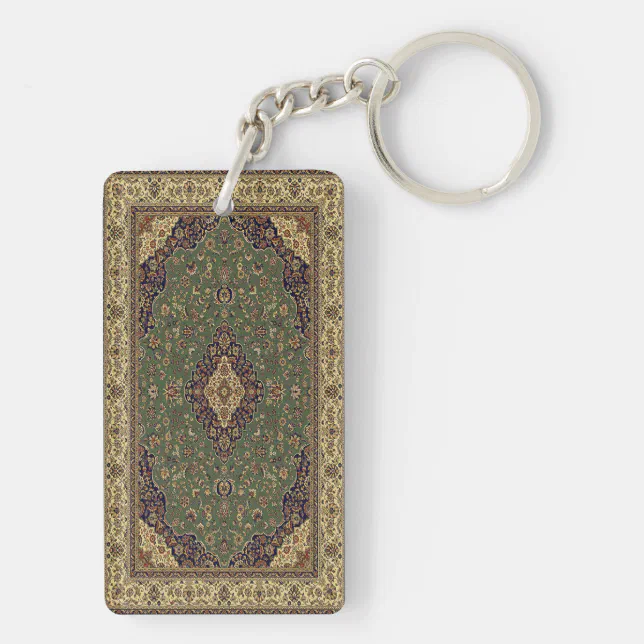 Oriental Persian Turkish Rug Keychain | Zazzle