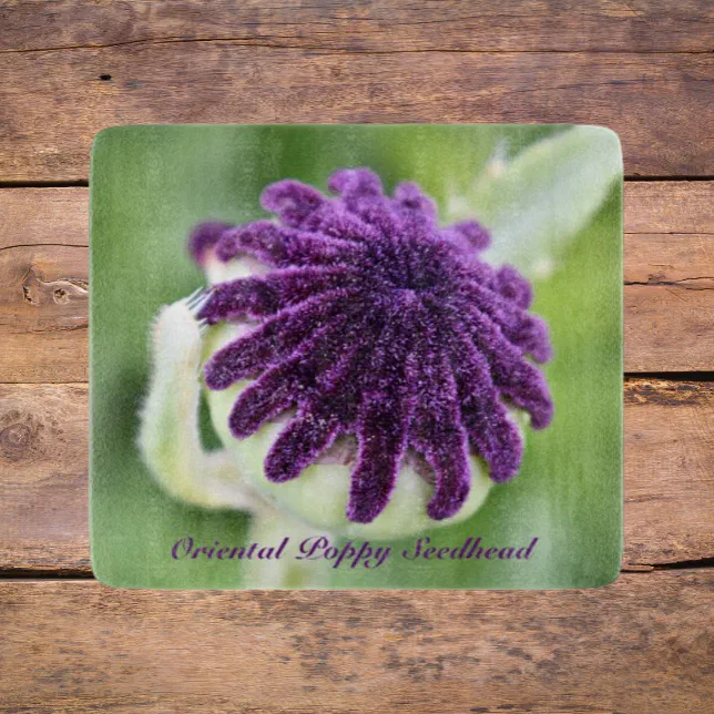 Oriental Poppy Seed Head Floral Cutting Board | Zazzle