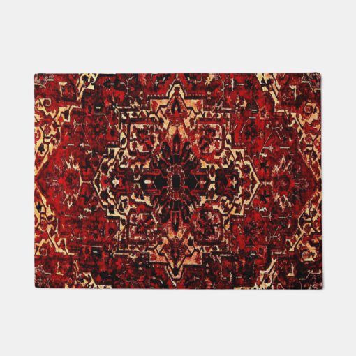 Oriental rug design in dark red | Zazzle